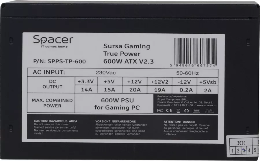 Sursa Spacer TP600 600W Negru spps-tp-600 - cel.ro