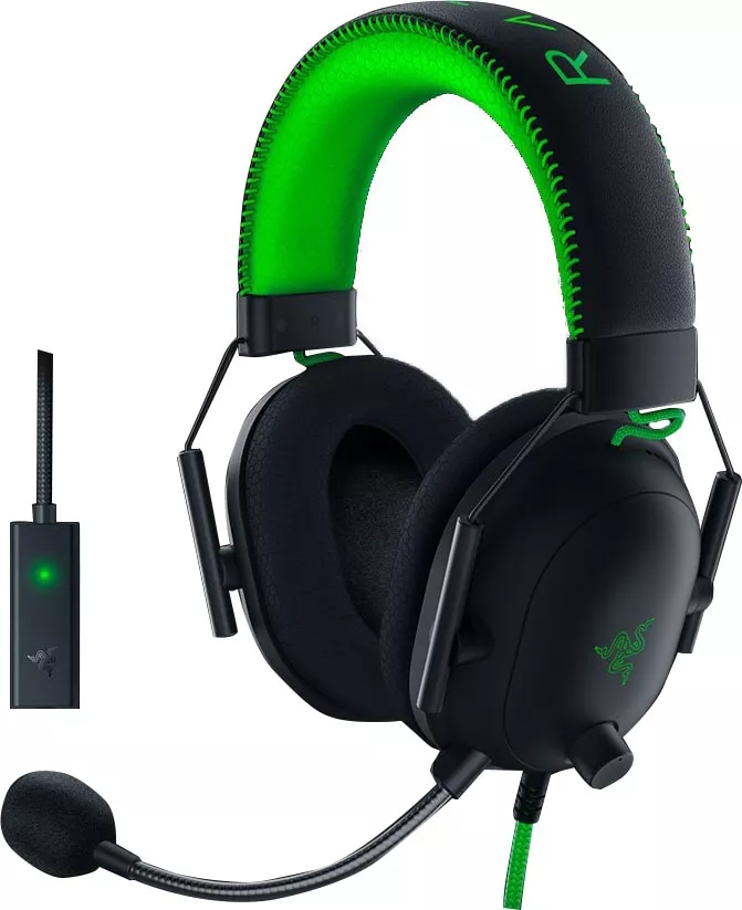 Casti gaming Razer BlackShark V2 SE + USB SoundCard Multiplatforma THX ...