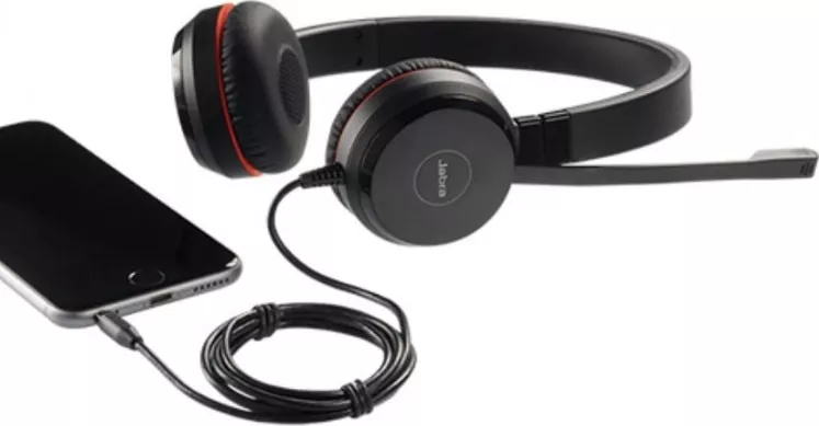 Casca stereo cu microfon Jabra Evolve 30 II Jack stereo Jabra 100 ...