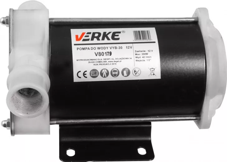 Pompa transfer lichide lapte apa 12V 40L/min 200W V80179 VERKE la CEL.ro