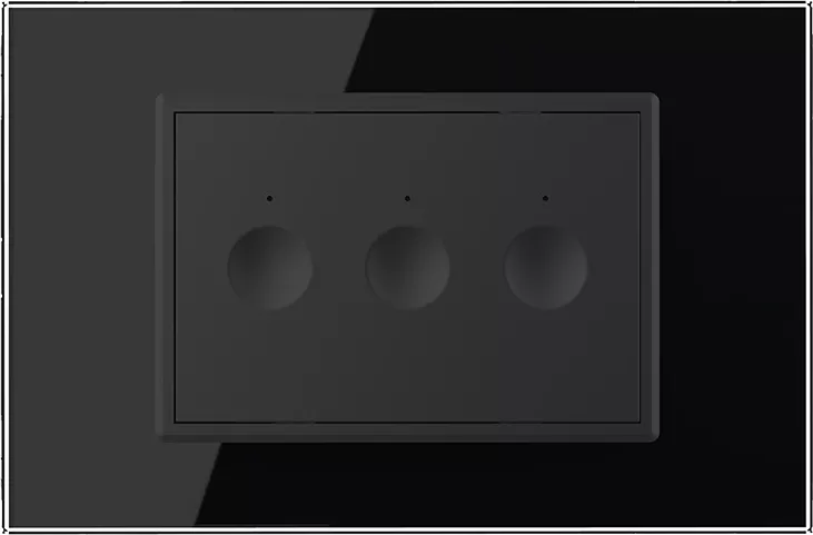 Intrerupator triplu cap scara-cap cruce Livolo touch rama din sticla ...