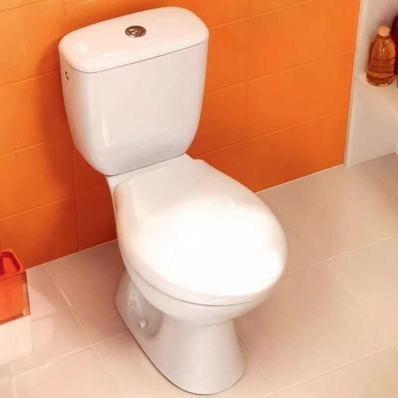 Set vas WC compact Cersanit President cu iesire verticala cu capac si ...