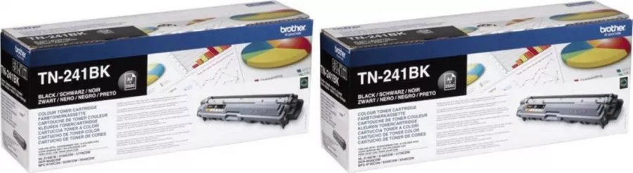 Pachet Cartus toner Brother Original 2x TN241BK Negru 5000 pagini ...
