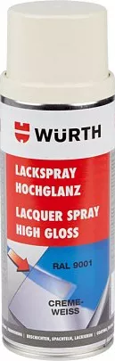 Lac spray alb crem lucios 9001 Wurth - cel.ro