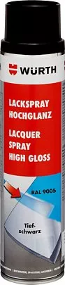 Lac spray negru f.lucios 9005 Wurth - cel.ro