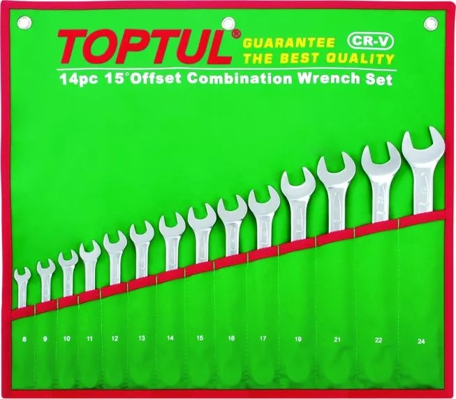 Set 14 chei combinate fixe inelare cotite 8-24mm Toptul 0do_81411 - cel.ro