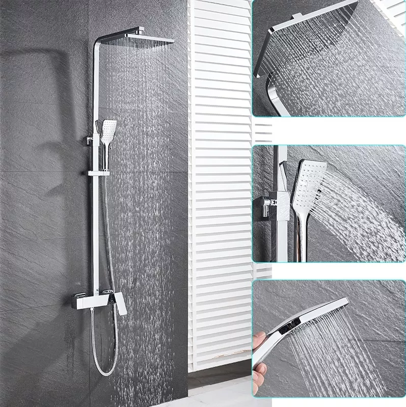 Coloana dus Aosta Crom lucios 3 functii para furtun dus aocrom211 - cel.ro