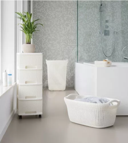 Cos de rufe 40 L 60x27x39 cm alb CURVER 2211274 - cel.ro