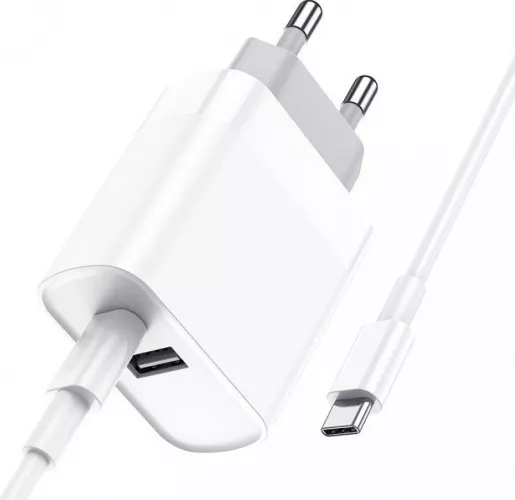 Incarcator pentru telefon cu fast charge Elworld intrare USB-C si USB ...