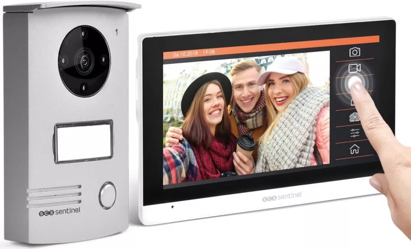 Videointerfon cu fir SCS Sentinel VISIODOOR 7+ Ecran tactil de 7 inch ...