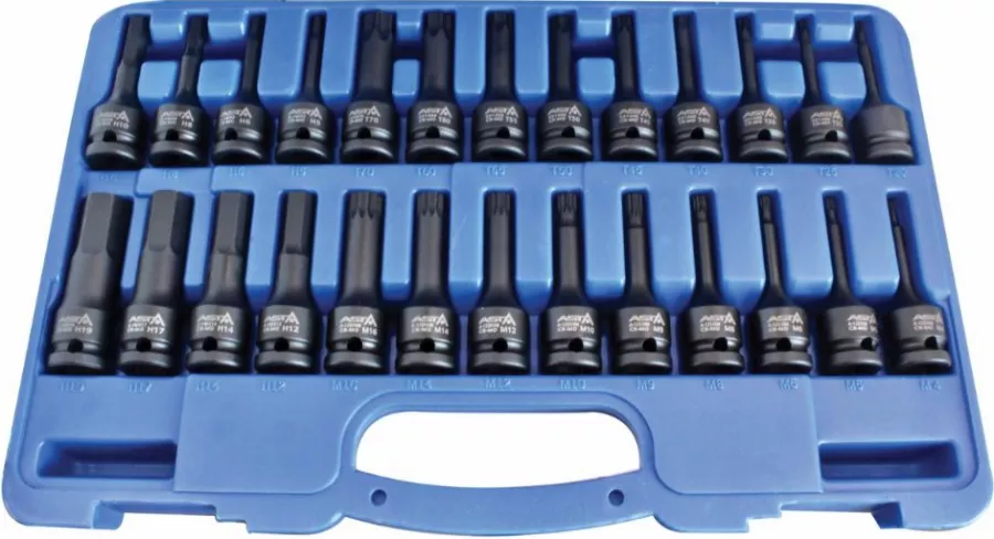 Set biti ASTA imbus torx XZN spline de impact 1/2 26 piese GB8010 - cel.ro