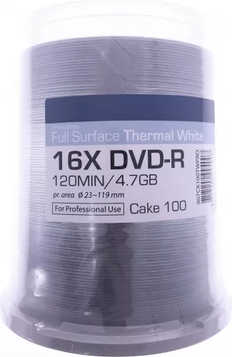 TRAXDATA DVD-R 4 7 GB 16X PRO WHITE THERMAL PRINTABLE TRDC100TH-SET100 ...