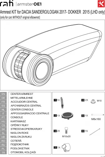 Cotiera DACIA Logan 2017-prez pt mas fara coti din fab negru rosu rvtv ...