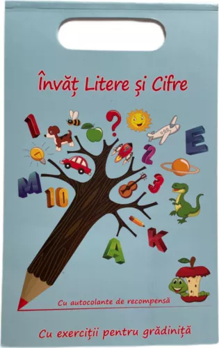 Carte ilustrata cu exercitii pentru gradinita Invat Litere si Cifre JMB ...