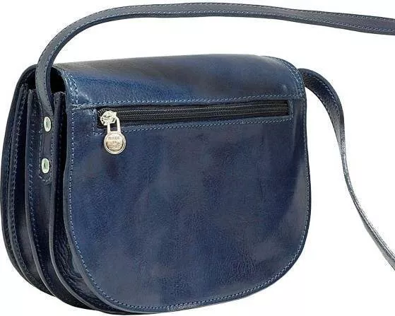 Geanta dama tip postas crossbody din piele naturala bleumarin FGD103E ...