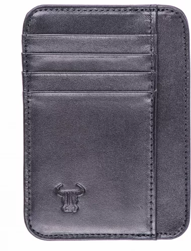 Portcard slim piele Toro Nero Open wallet black 303-2negru - cel.ro