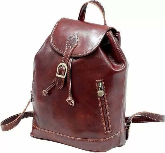 Rucsac dama din piele naturala vachetta coniac FRD109A FRD109A - cel.ro