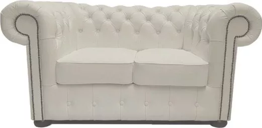 Canapea Chesterfield Class Piele 2 locuri Alb 12 ani garantie ...
