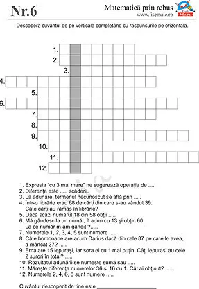 Matematica prin rebus Caiet de lucru clasa I 4g8_011 - cel.ro