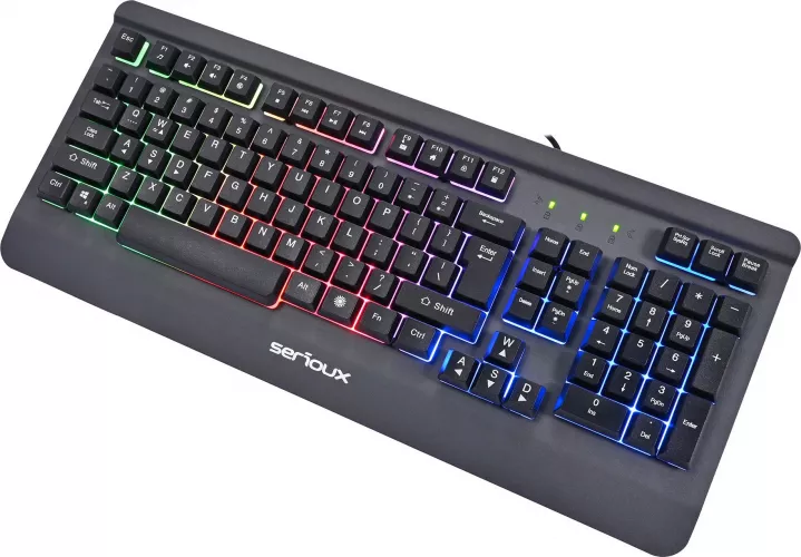 Kit Gaming Serioux Kayel 4 in 1 Tastatura Mouse Casti Mousepad SRXB ...