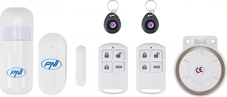 Sistem de alarma wireless PNI SafeHouse HS600 Wifi GSM 4G 90 zone ...