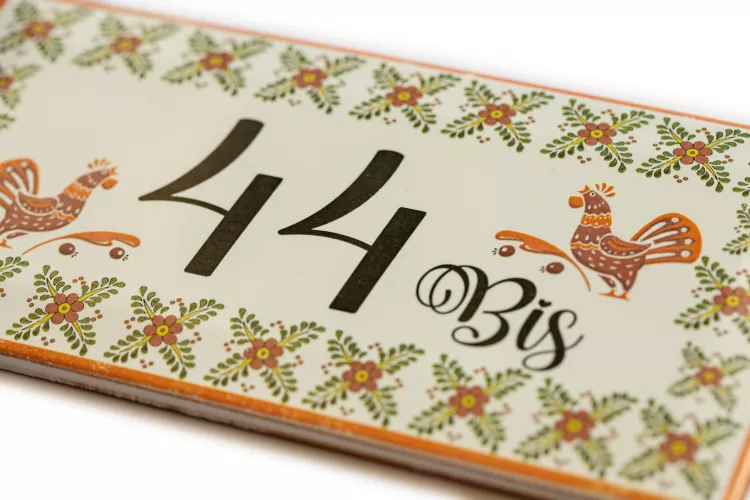 Numar casa CeramicPrint model 2 cocosi ceramica 200 x 100 x 5 mm la CEL.ro