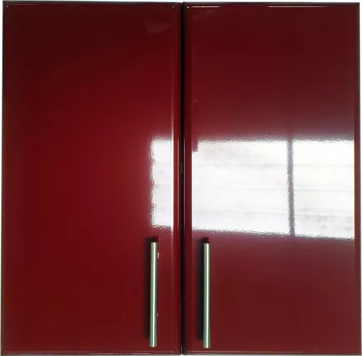 Corp suspendat Canadian MDF 2 usi rosu bordo super lucios high gloss ...