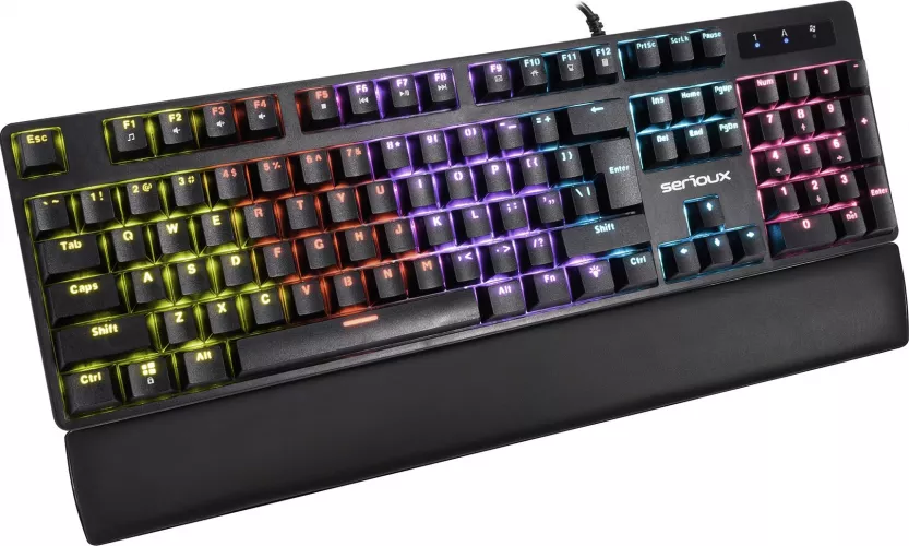 Tastatura gaming mecanica Serioux Valdis Iluminare RGB Switch Outemu ...