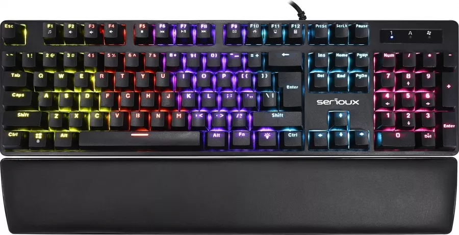 Tastatura gaming mecanica Serioux Valdis Iluminare RGB Switch Outemu ...