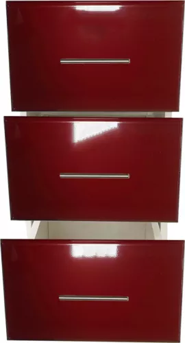 Corp inferior Canadian MDF 3 sertare metabox rosu bordo lucios ...