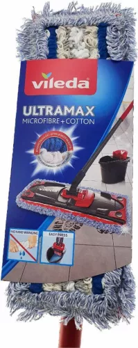 Vileda UltraMax microfibra si bumbac cu maner rotativ telescopic la CEL.ro