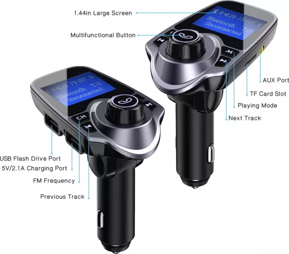 Modulator FM Bluetooth Transmitator FM MP3 player Aux In FM kit USB 2 ...