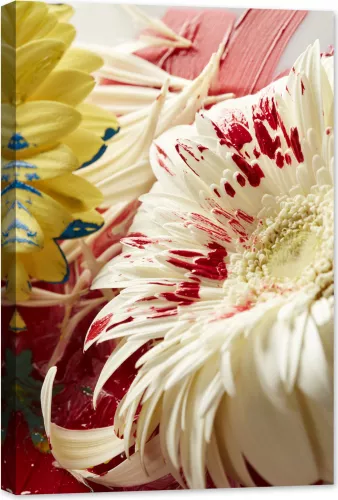 Tablou luminos in intuneric GlowforHome Flori Gerber 90 cm x 60 cm q153 ...