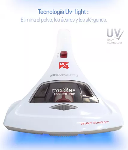 Aspirator anti-acarieni Daga Di4 Aspirovac Letto 400W UV light Alb ...