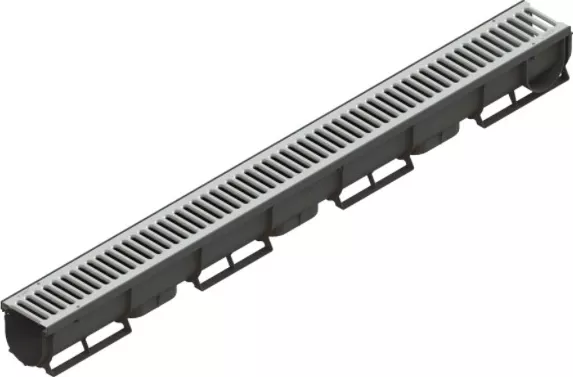 Kit Rigole PP cu gratar din Otel zincat pentru curte si garaj 90x90x100 ...
