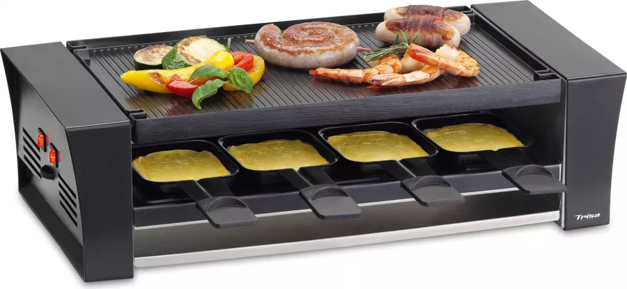 Aparat preparare pizza Trisa Pizza Raclette 7583.4212 1500 W Negru 7583 ...