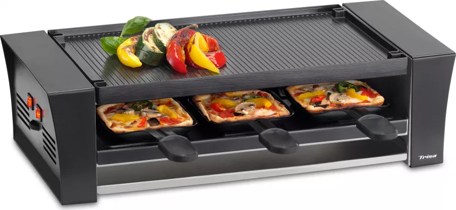Aparat preparare pizza Trisa Pizza Raclette 7583.4212 1500 W Negru 7583 ...