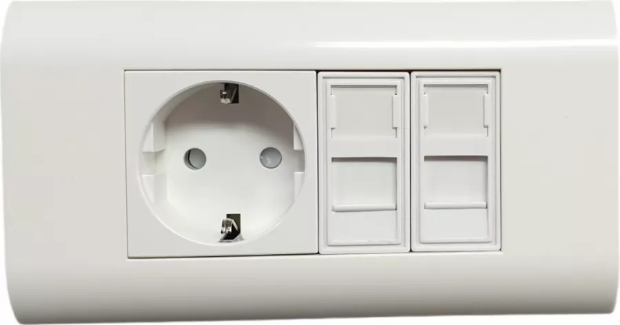 Priza electrica si voce/date LanKATT 1 schuko si 2 x priza voce/date F ...