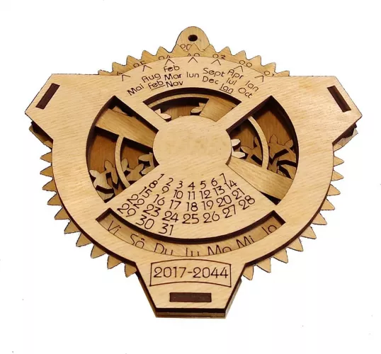 Calendar Perpetuu din Lemn WAT-09