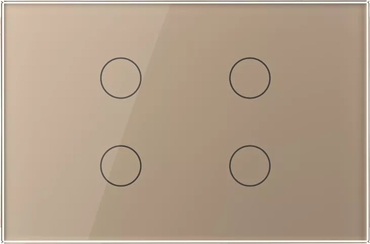 Intrerupator cvadruplu cap scara cruce cu touch Livolo din sticla ...