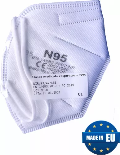 Masca de protectie medicala FFP2 amabalata individual - Fabricata in UE ...
