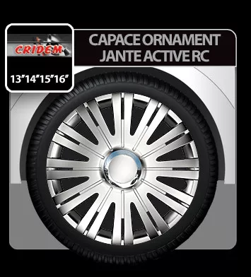 Capace roti auto Active RC 4buc - Argintiu - 14 0ihb_443534652 - cel.ro