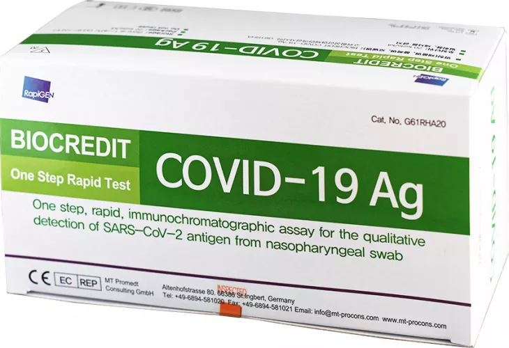 Set 20 x Test rapid antigen COVID-19 nazofaringian Biocredit - Avizat ...