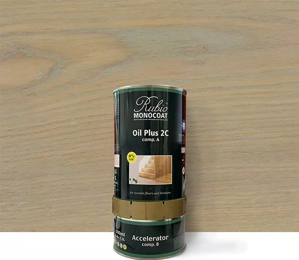 Set ulei lemn interior si accelerator Rubio RMC Oil Plus 2C Stone 1.3L ...