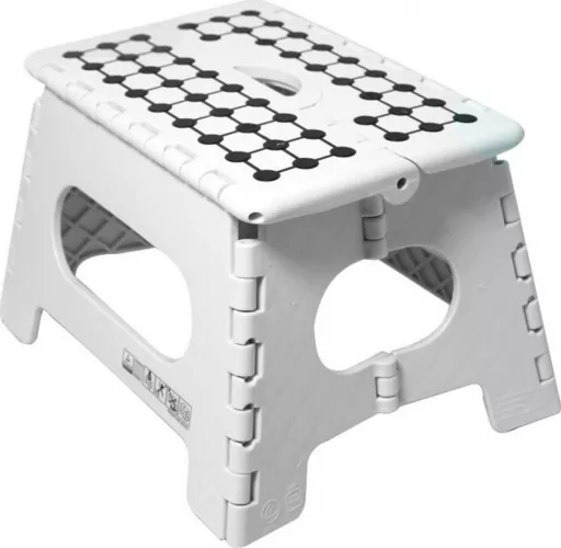 Scaun tip taburet pliabil 22 X 27 cm alb Dekton AV10015 AV10015 - cel.ro