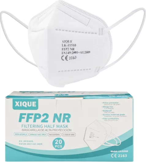 Set 6 x Masca de protectie respiratorie FFP2/KN95 5 straturi alb - Certificat - cel.ro
