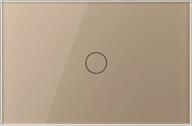 Intrerupator cap scara cruce wireless Livolo cu touch din sticla Auriu ...