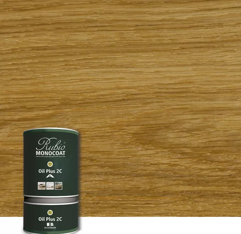 Set ulei lemn interior si accelerator Rubio RMC Oil Plus 2C Pure 1.3L ...