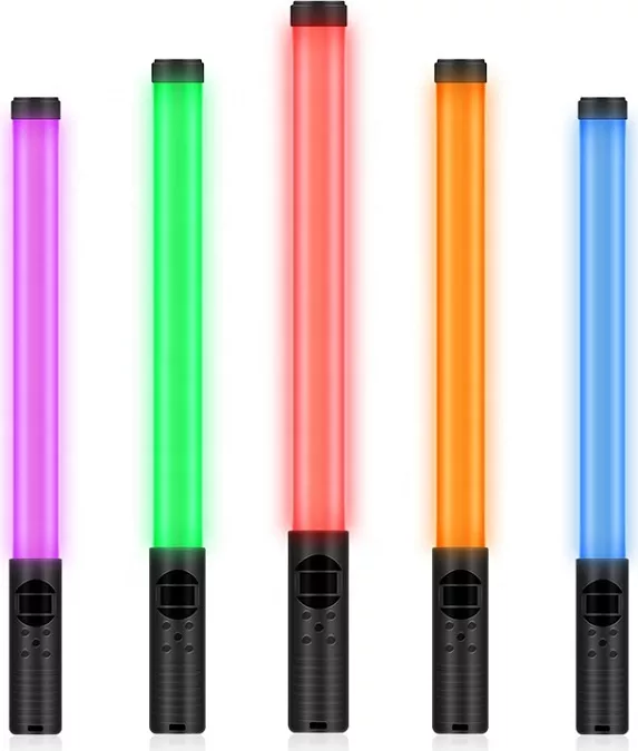 Lampa video tip bagheta cu LED RGB baterie 2000 mAh lumina de umplere ...