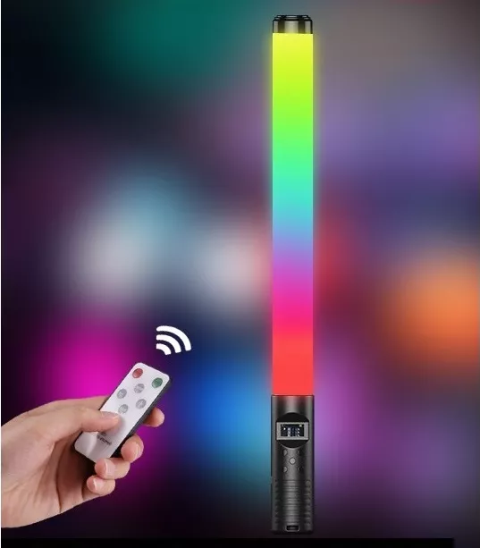 Lampa video tip bagheta cu LED RGB baterie 2000 mAh lumina de umplere ...